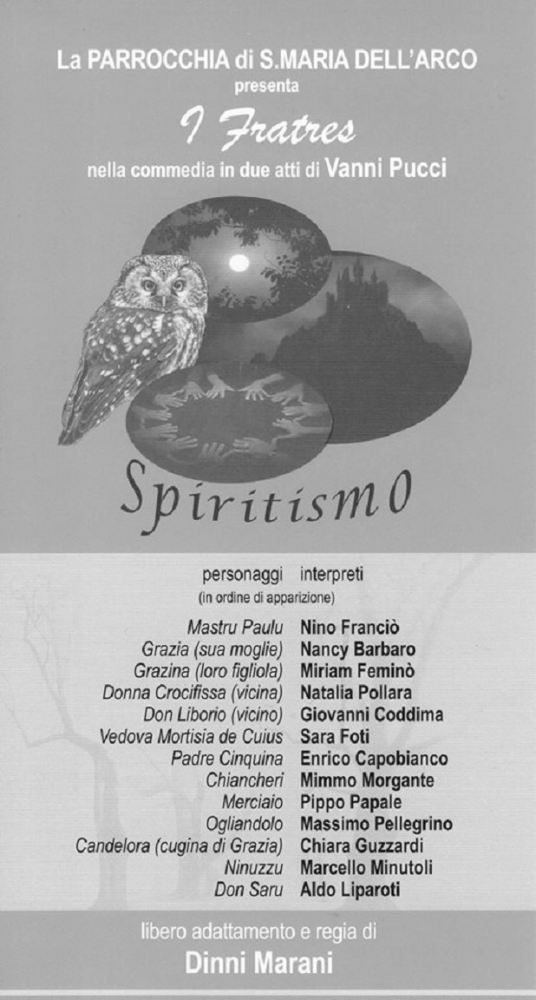 "Spiritismo", commedia brillante in siciliano