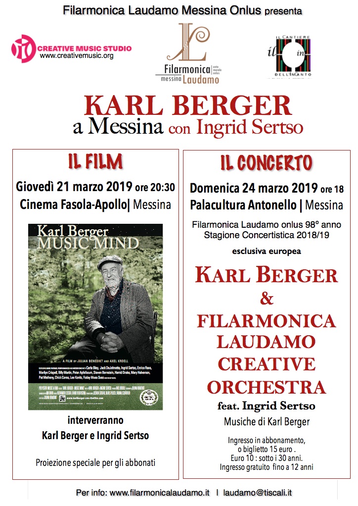 Il jazzista Karl Berger protagonista a Messina
