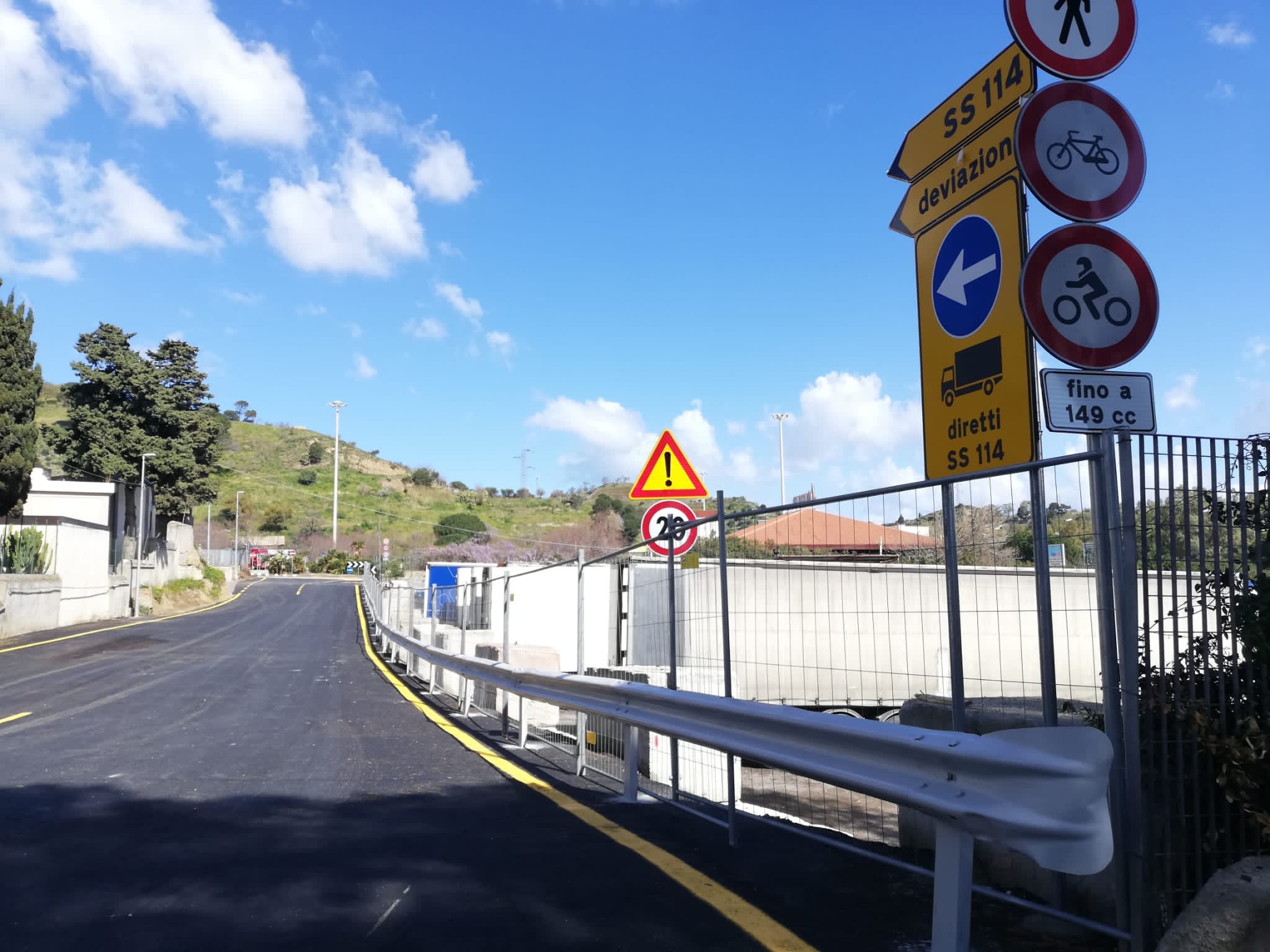 Aperto il collegamento tra la tangenziale di Messina e Larderia