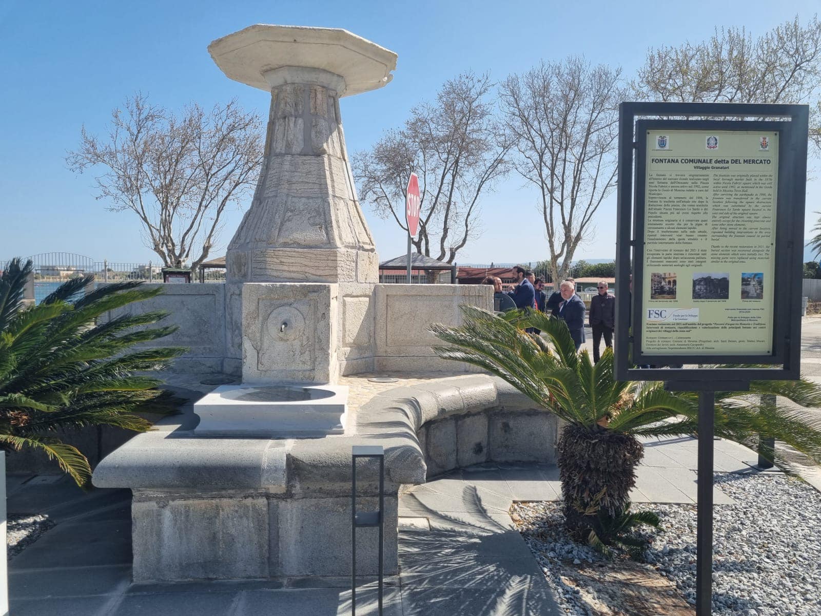 Messina. Riattivata la fontana di Granatari FOTO