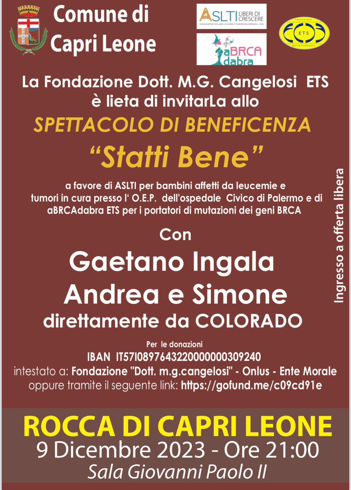 Da Colorado a Rocca per i bimbi leucemici