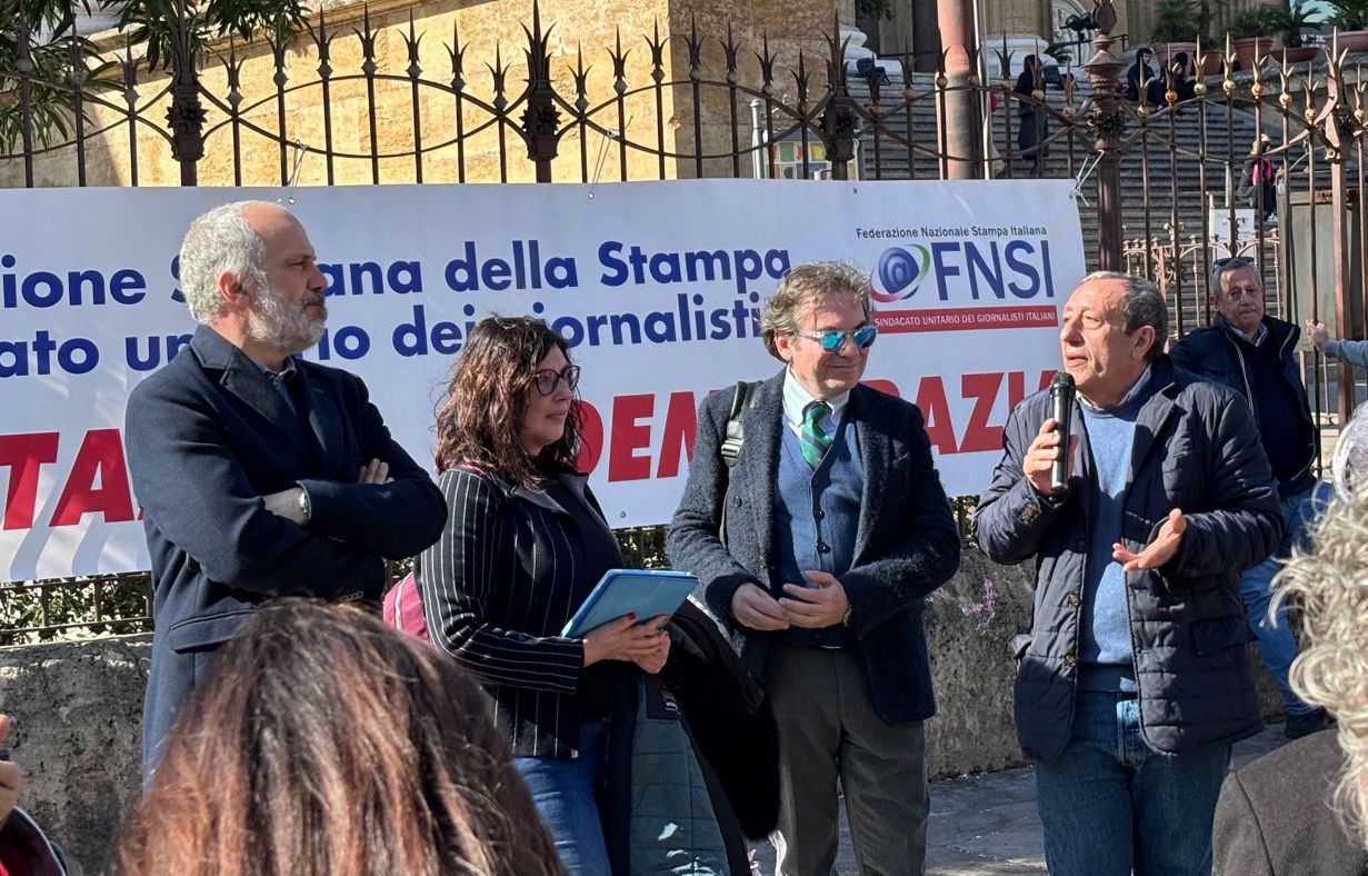 Palermo. Giornalisti in piazza per difendere la libertà di stampa