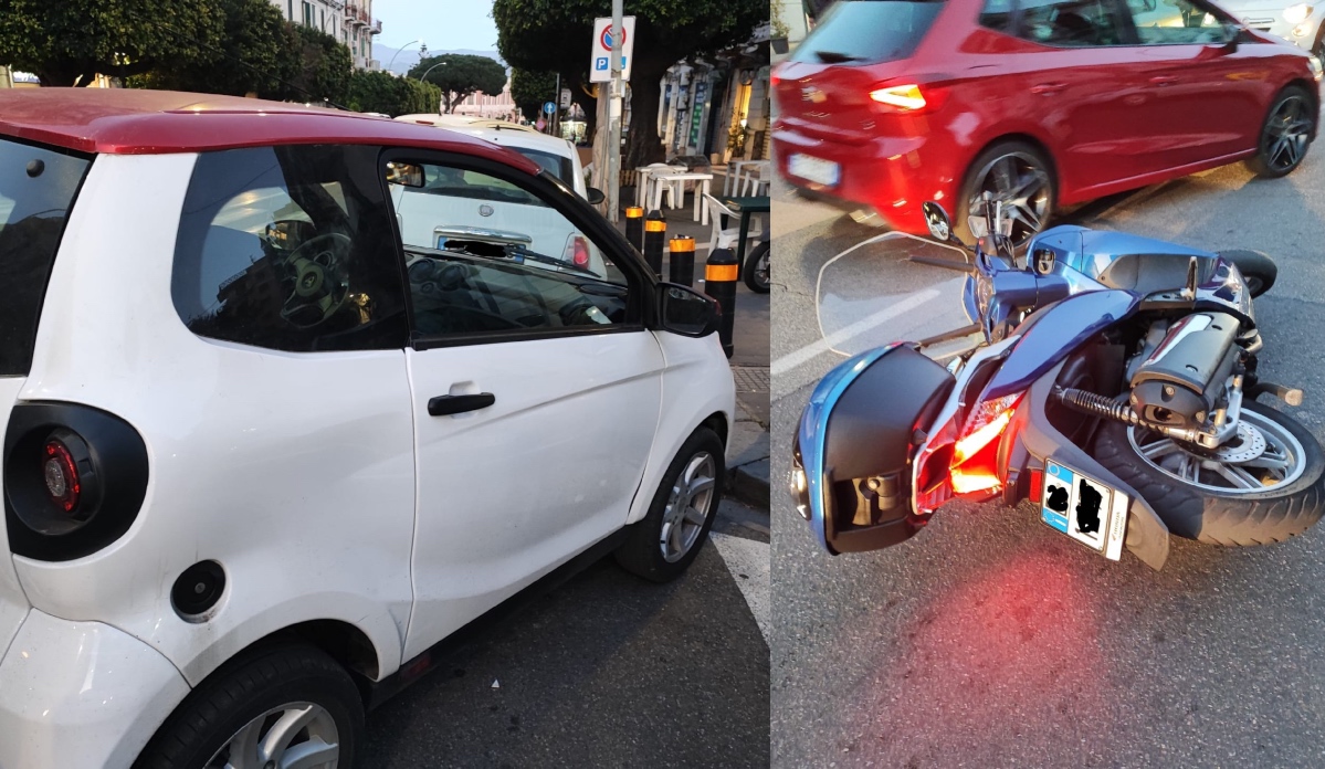 Auto investe scooter: incidente sulla via Tommaso Cannizzaro