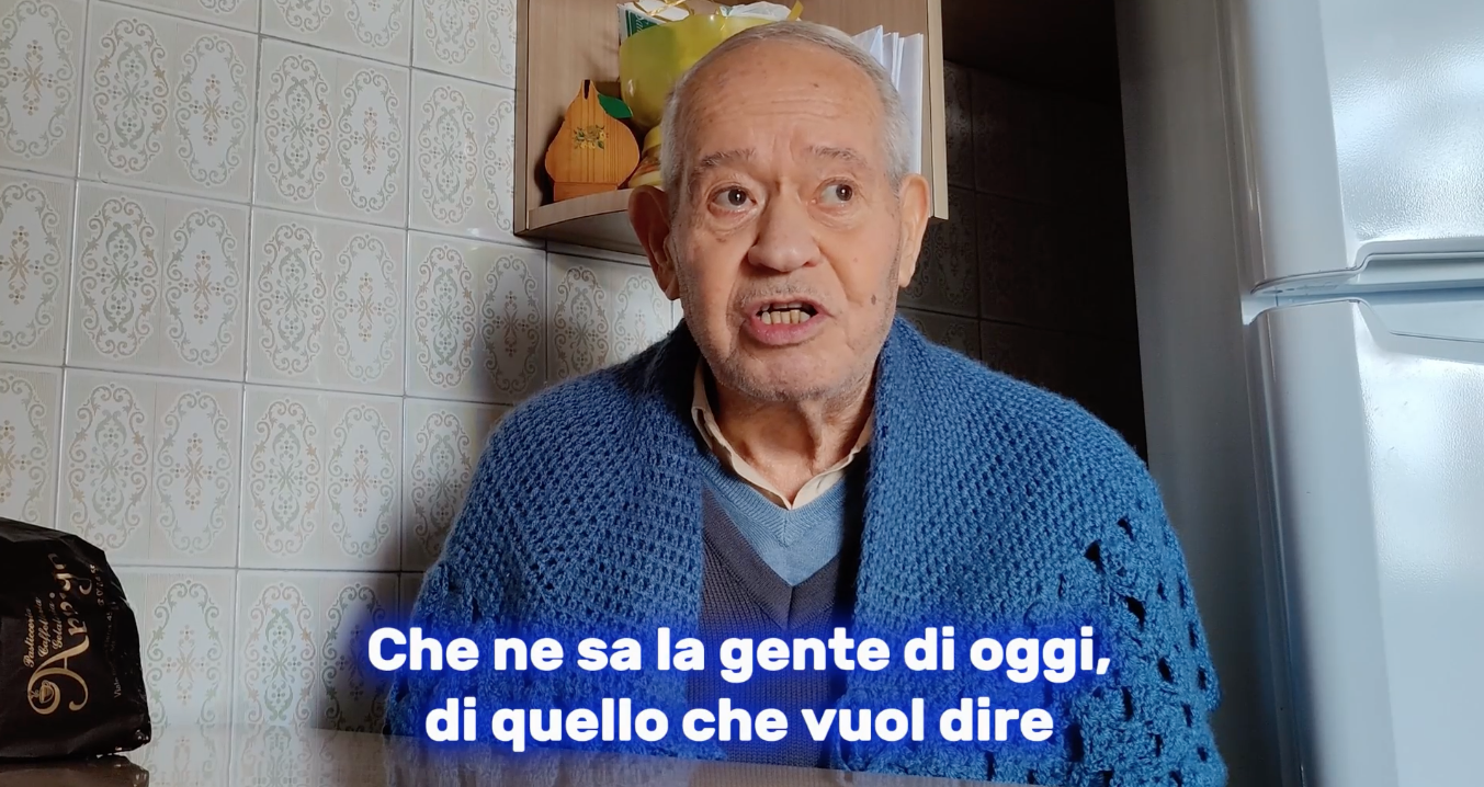 Nonno Nino a 90 anni star del web con un video europeista contro la guerra