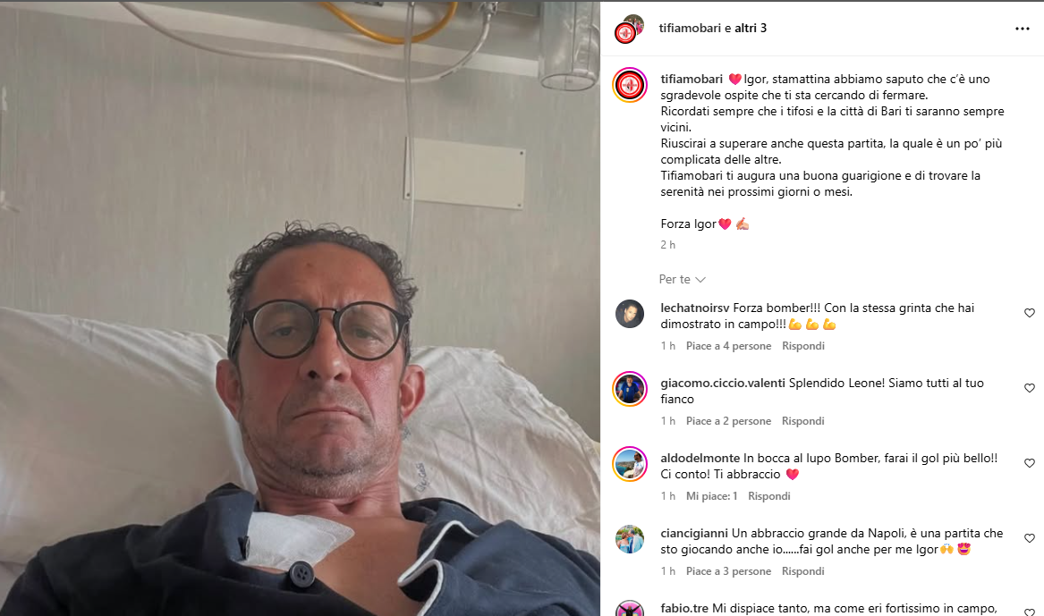 Igor Protti racconta la sua malattia: "Uno sgraditissimo ospite"