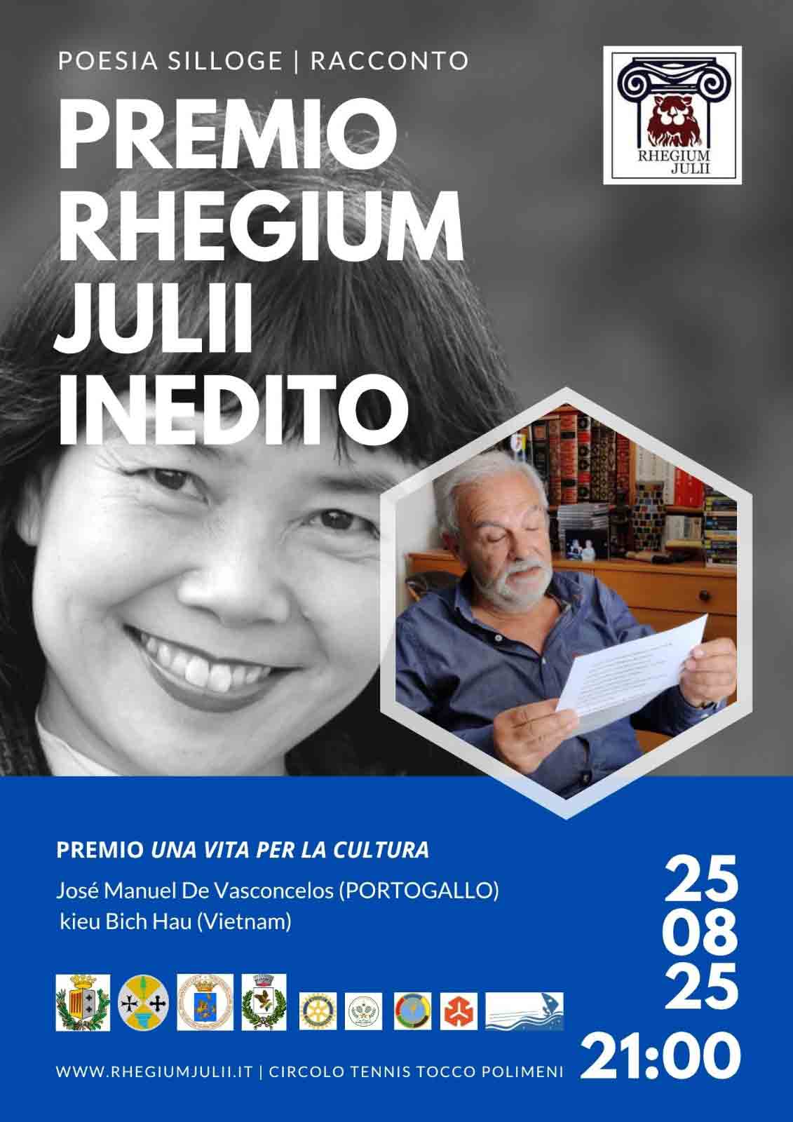 Reggio. Premio Inedito Rhegium Julii 2025, tutto pronto per il gran galà finale