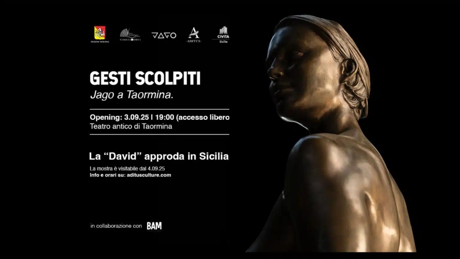 Taormina, al parco archeologico la scandalosa "David" di Jago censurata ...